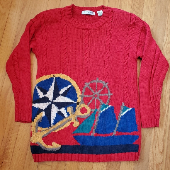 Vintage | Sweaters | Vintage Nautical Sweater | Poshmark